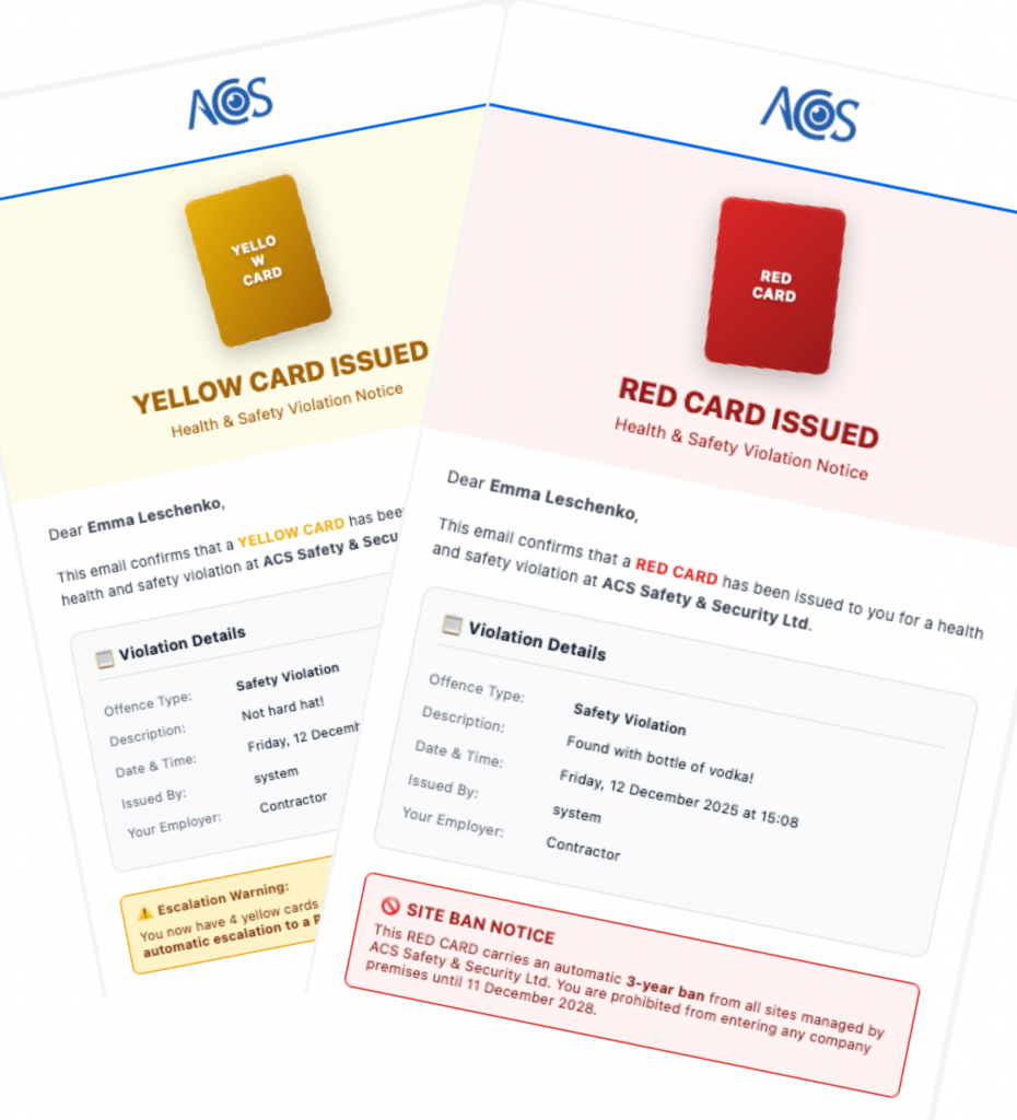 Introducing the Yellow & Red Card Contractor Safety System in TPR Max ...